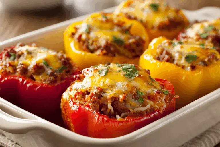 Cheesy Stuffed Peppers With Beef and Rice That Everyone Loves - VIP Recipe