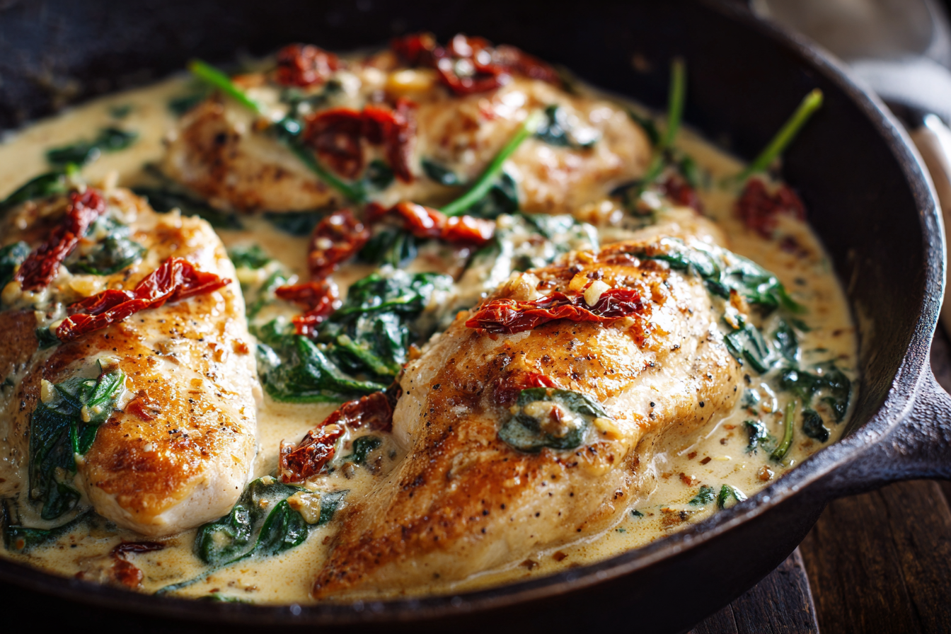 Creamy Tuscan Chicken With Sun-Dried Tomatoes Recipe - VIP Recipe